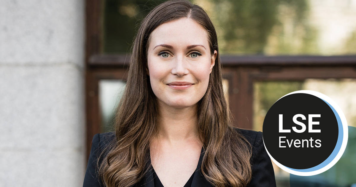 Former Prime Minister of Finland Sanna Marin | Free public event at LSE - LSE