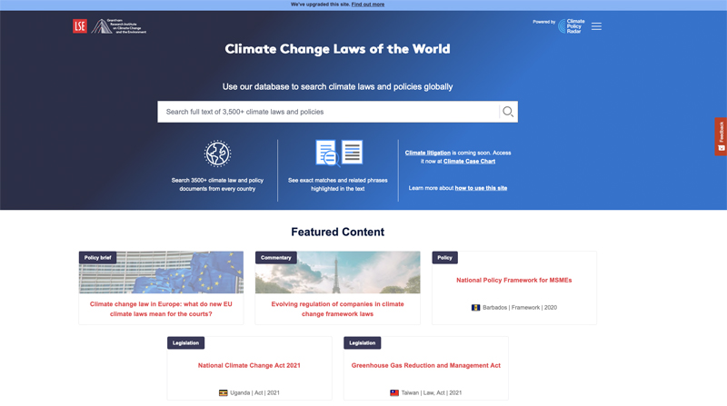 Climate Policy Radar and Grantham Research Institute launch revamped ...