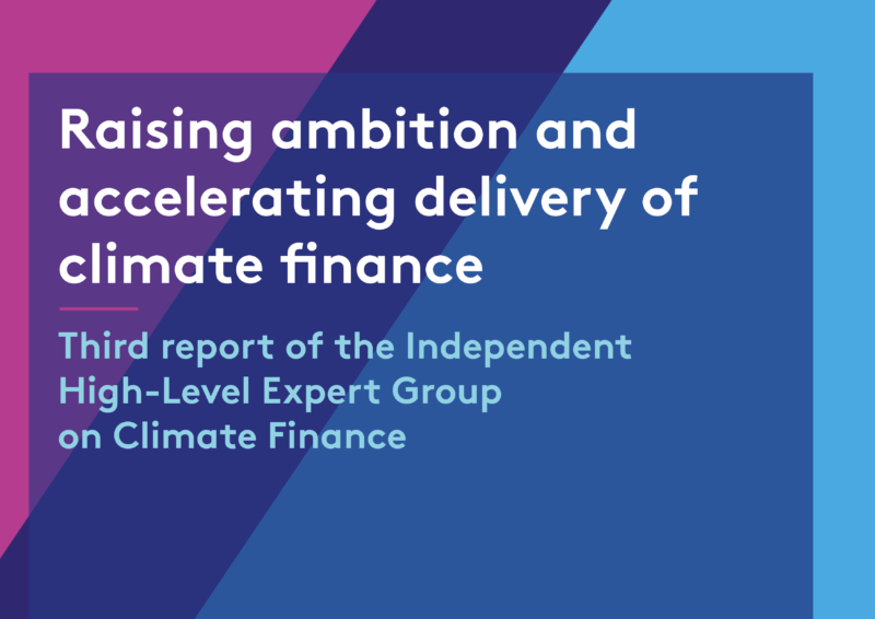 Raising ambition and accelerating delivery of climate finance ...